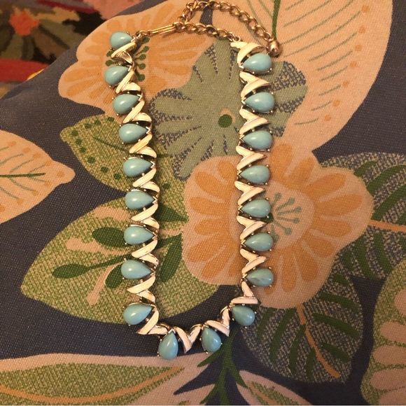 Kramar | Jewelry | Vintage Kramer Necklace Turquoise Color Stones And V ...